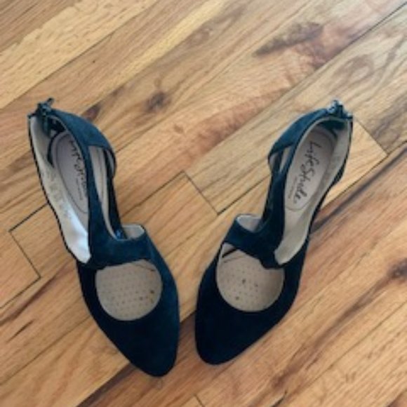 Life Stride | Shoes | Life Stride Flex Black Suede Shoes Size 55 | Poshmark
